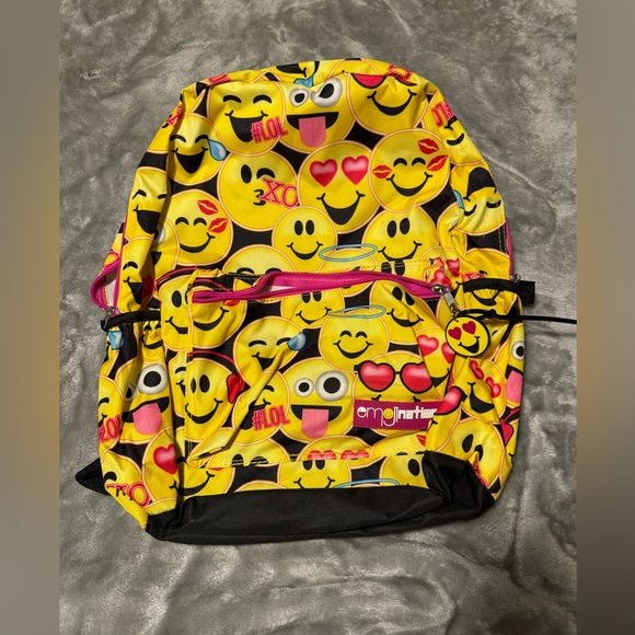 emojination | Accessories | Kids Emoji Backpack Yellow And Black | Poshmark